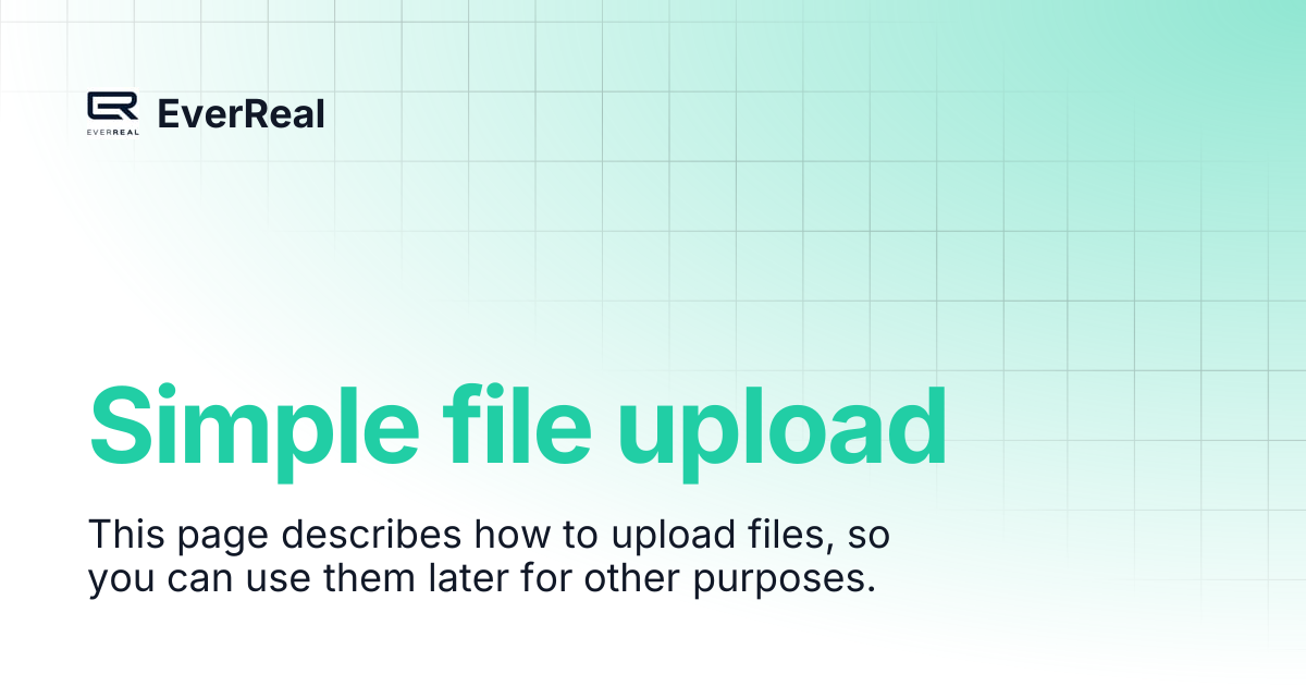Simple file upload | EverReal